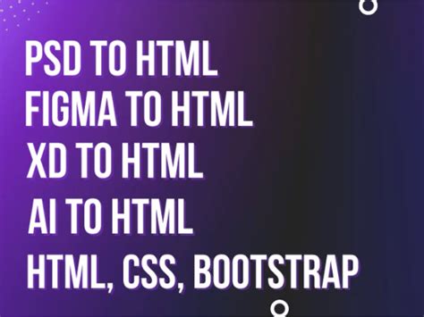 Psd To Html Xd To Html Figma To Html Responsive Bootstrap Upwork