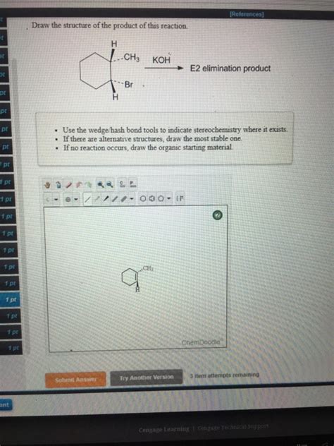 Solved Draw The E Of The Organic Product Expected When
