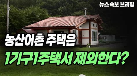 [뉴스속보] 농산어촌 주택은 1기구1주택서 제외한다 [정완진tv] Youtube