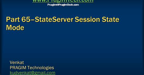 Sql Server Net And C Video Tutorial Part 65stateserver Session