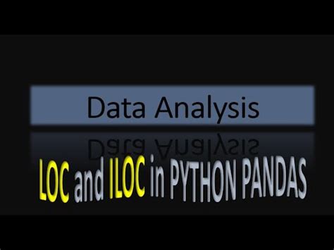 LOC and ILOC function in PYTHON PANDAS | HINDI TUTORIAL - YouTube