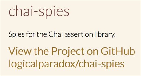 switch logicalparadox refs to chaijs · issue 79 · chaijs chai spies
