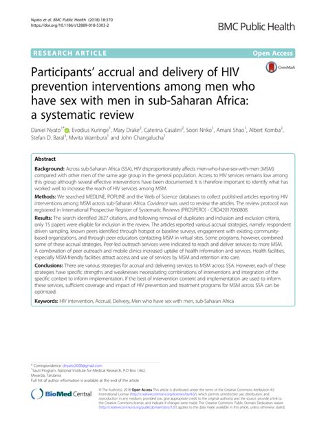 Pdf Participants Accrual And Delivery Of Hiv Prevention