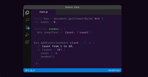 rubric color theme by dom mandy vs code themes