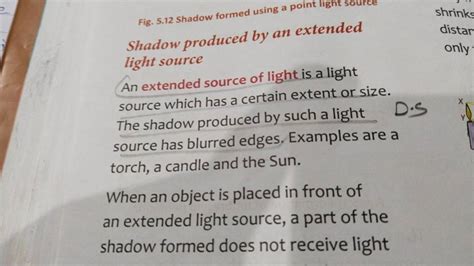 Fig Shadow Formed Using A Point Light SourceShadow Produced By An