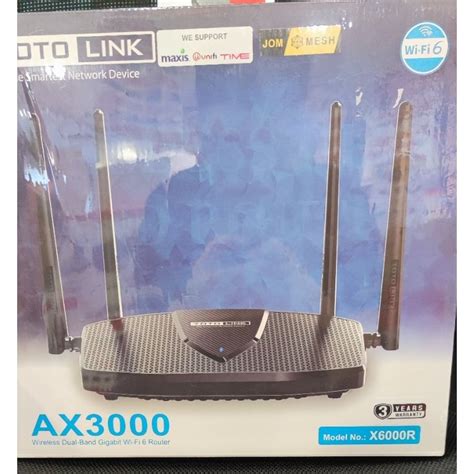 Totolink Ax3000 X6000r Wifi6 Router Shopee Malaysia