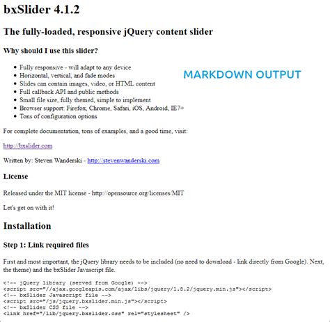Javascript Markdown Php Parser Stack Overflow