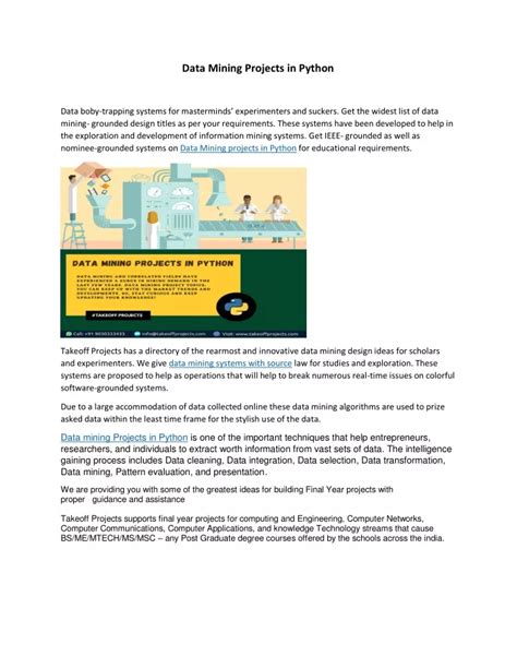 PPT Data Mining Projects In Python PowerPoint Presentation Free Download ID 11354874