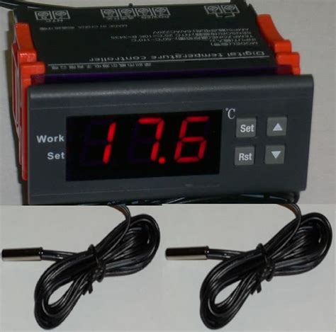 Differential Temperature Controller T2 T1 Thermostat Water Heater Pool Solar Panel Pump 2