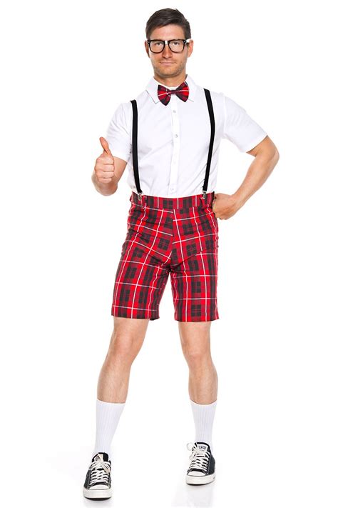 Adult Classroom Nerd Men Costume Red 3699 The Costume Land