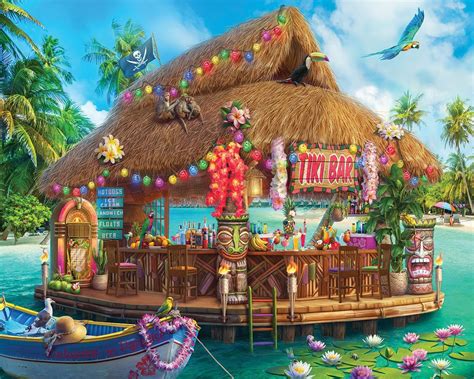 Solve Floating Tiki Bar Jigsaw Puzzle Online With Pieces