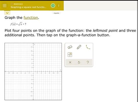 Solved Radicals Graphing Square Root Functiot E Panci Graph The