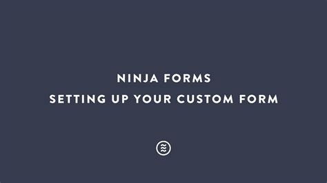 Using Ninja Forms Youtube