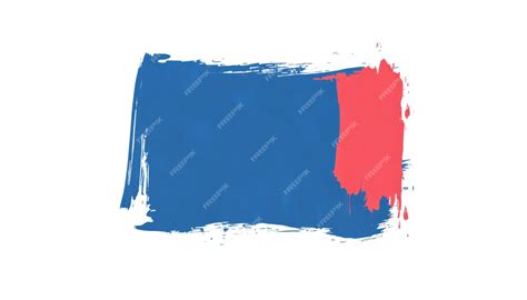 Blue Rectangular Shape With Rounded Corners Brush Texture On A Clean Background Premium Ai