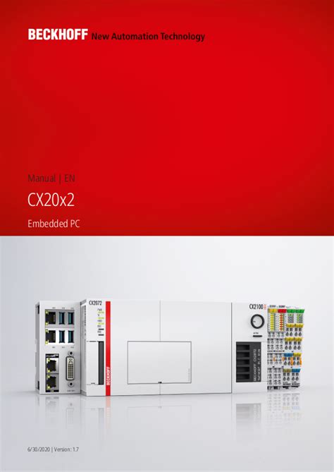 Beckhoff Cx2042 Cx2062 Cx2072 Users Guide
