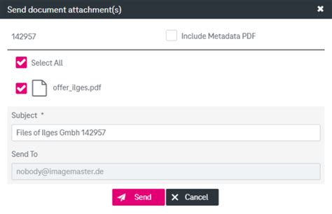 Sending Document Attachments