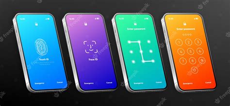 premium vector screen lock authentication password smartphone