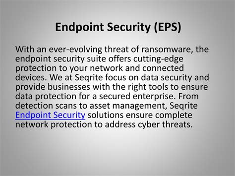 Ppt Seqrite Endpoint Security Powerpoint Presentation Free Download