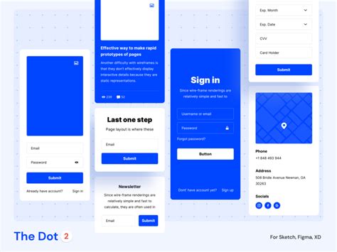 Lsgraphics Projects The Dot Wireframe Ui Kit Dribbble