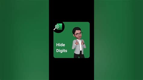 Hide Digits In Excel Shorts Youtube
