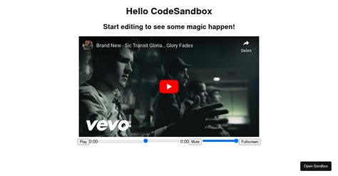 React Media Player Examples CodeSandbox