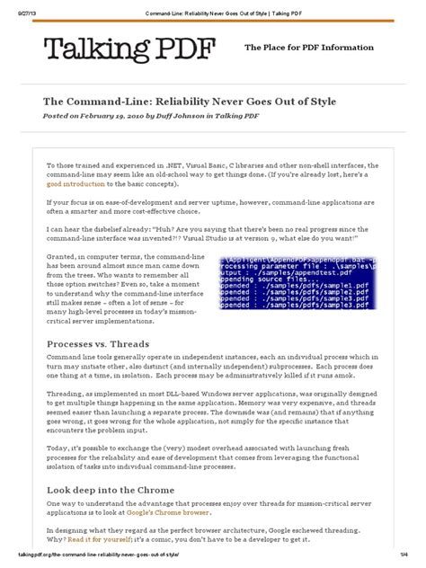 Three Reasons Why Command Line Software Makes Sense For Server Applications Process Isolation