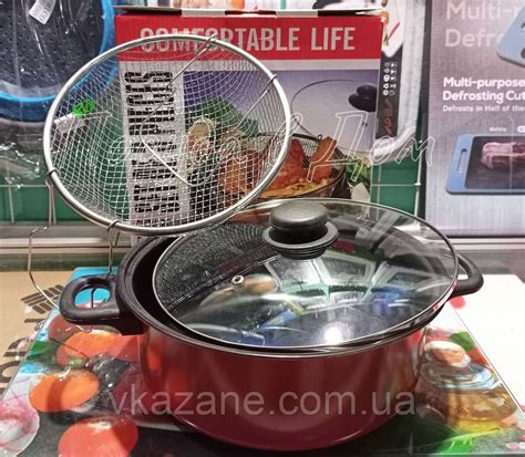 Фритюрница для Газовой Плиты с Сеткой 26 См с Крышкой Frico FRU-593 ...