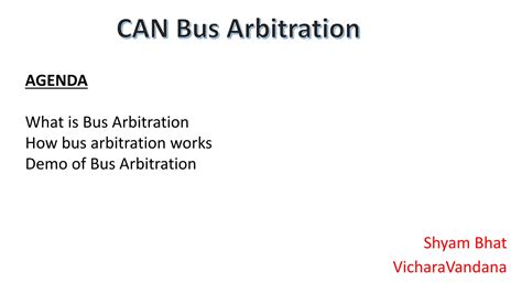 CAN Protocol Bus Arbitration Introduction PPT