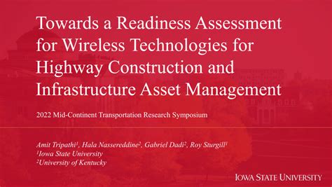 Pdf Towards A Readiness Assessment For Wireless Technologies For Highway Construction And
