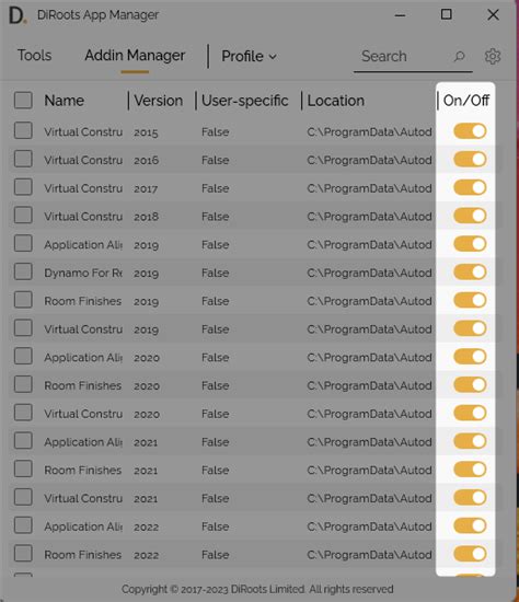 Activer Et Désactiver De Plugins Dans Revit Avec « Di Roots App Manager Aplicit