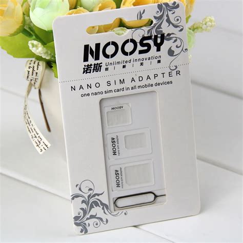 Noosy SIM Card Adapter Nano MicroSim White Sim Opener Sintech Shop UK