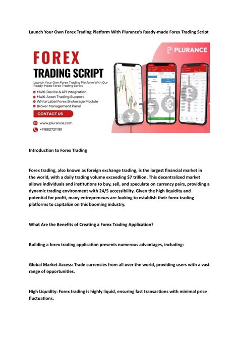Ppt Launch Your Own Forex Trading Platform With Plurance Ready Made Forex Trading Script