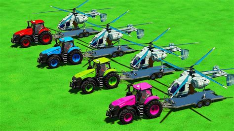 Transporting Helicopters With Case Tractors Farming Simulator 22