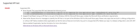 Bug Windows App Certification Process Failed While Publishing Uwp App