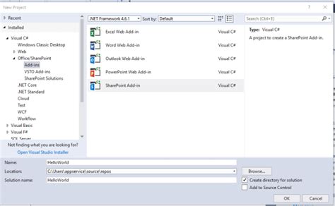 Setting Up Add In Development Environment In Sharepoint Server 2016