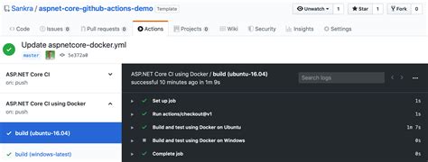 Build And Test Aspnet Core App In Docker Via Github Actions