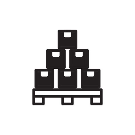 Boxes On A Pallet Icon Eps 10 9703364 Vector Art At Vecteezy