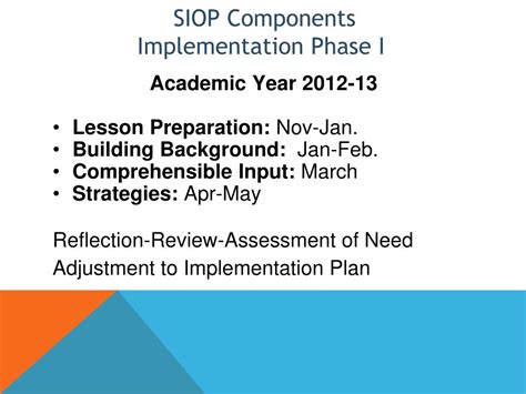 Ppt The Siop Framework Powerpoint Presentation Free Download Id 2798379