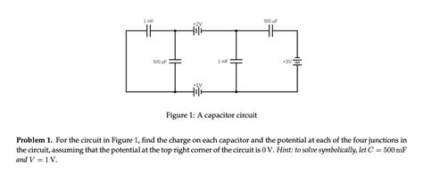 Solved Figure 1 A Capacitor Circuit Problem 1 ﻿for The