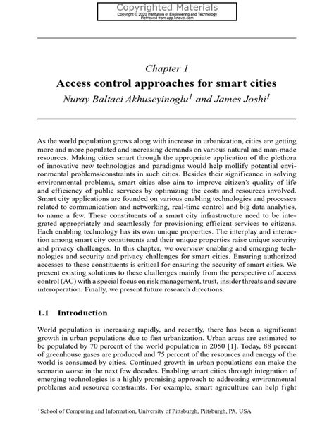 Access Control For Smart Cities Pdf Machine Learning Internet Of