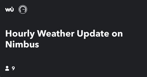 hourly weather update on nimbus ifttt