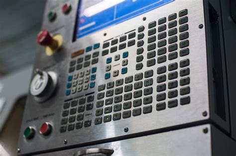 CNC Control Panel Of Modern Lathe Machine Stock Photo Image Of Machinery Automatic 123604762