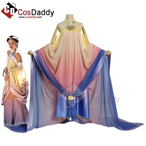 Padme Rainbow Lake Dress Padme Amidala Cosplay Costumes Star Wars