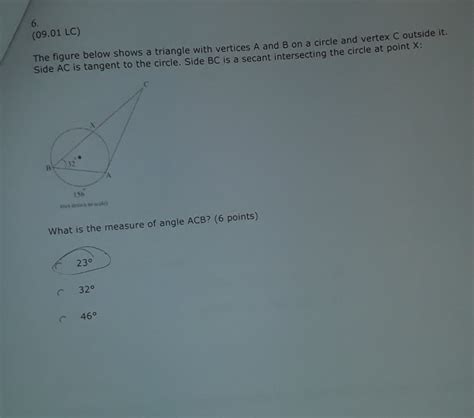 Solved 09 01 Lc The Figure Below Shows A Triangle With