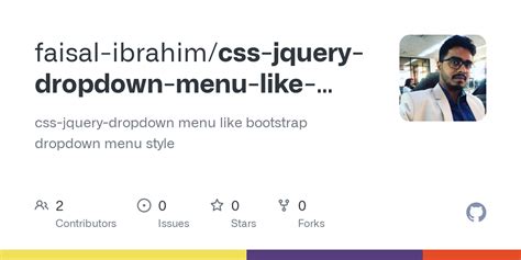 GitHub Faisal Ibrahim Css Jquery Dropdown Menu Like Bootstrap Css Jquery Dropdown Menu Like