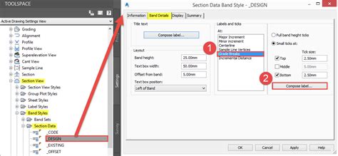civil 3d 2019 section view labels user guide civil 3d autodesk
