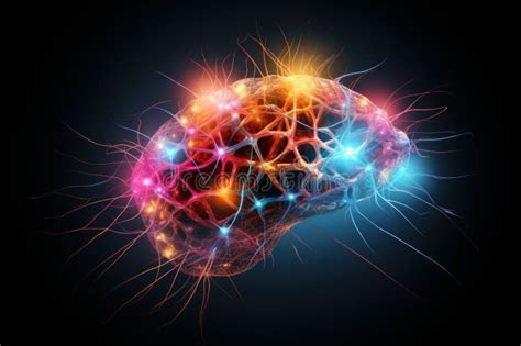Futuristic Brain Model with Neural Connections, Artificial Intelligence, Digital Brain Networks ...