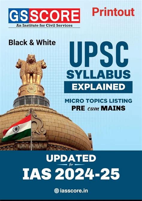 Gs Score Upsc Micro Topic Syllabus Pre Cum Mains 2024 25 I English B