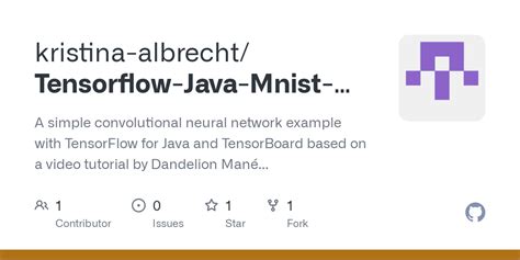 GitHub Kristina Albrecht Tensorflow Java Mnist Example A Simple Convolutional Neural Network