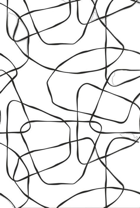Abstract Vector Seamless Floral Background Of Doodle Hand Drawn Lines Monochrome Wave Pattern
